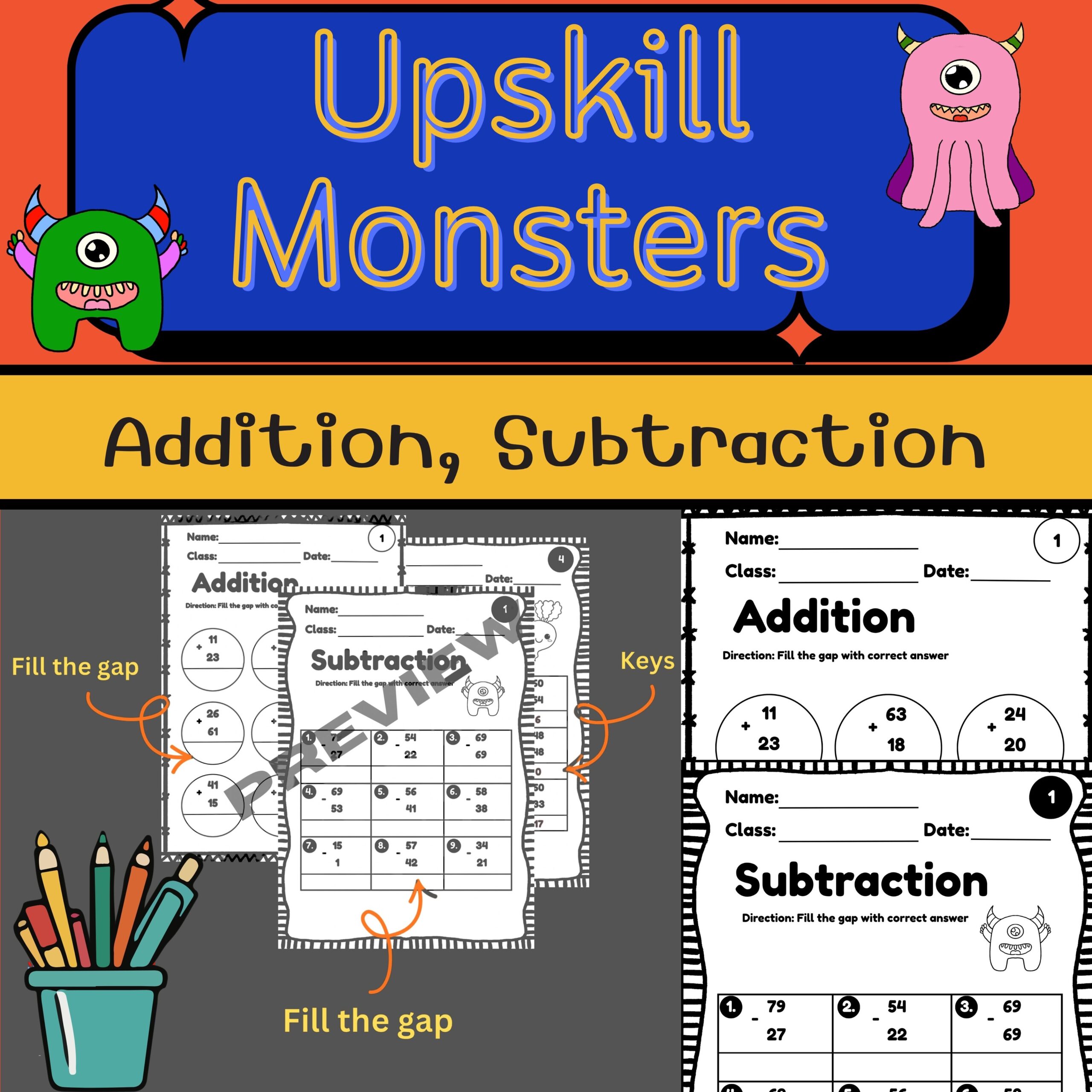Monsters-Addition-Subtraction – BOSEBOSH STORE